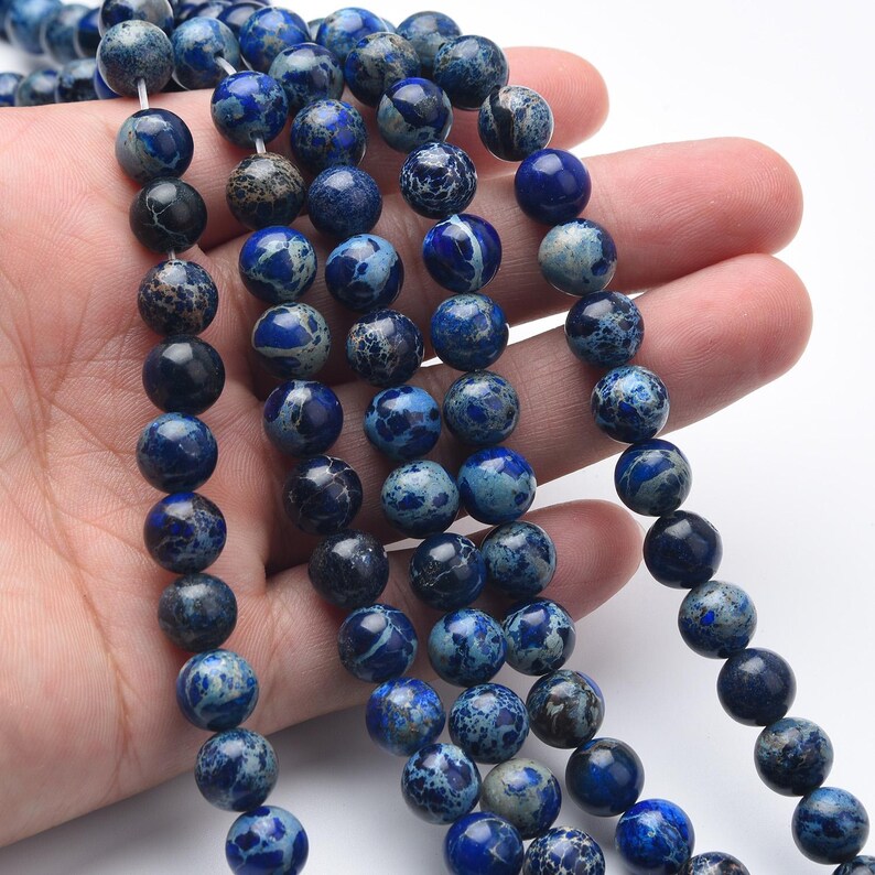 Imperial Jasper Beads 8mm, High Quality Multicolor Snake Skin Jasper ...
