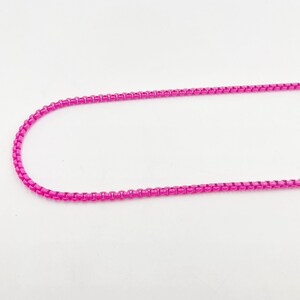 Neon Enamel Box Chain by Yard, Enamel Pop Chain Necklaces, Retro 1980's ...