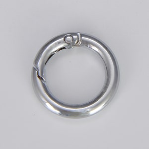 Dainty Gold Spring Gate Ring, Push Gate Ring, 20/24mm Round Circle Ring ...