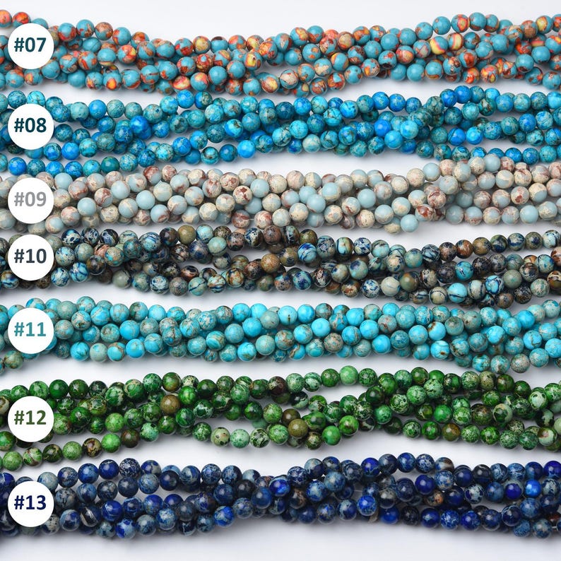 Imperial Jasper Beads 8mm, High Quality Multicolor Snake Skin Jasper ...