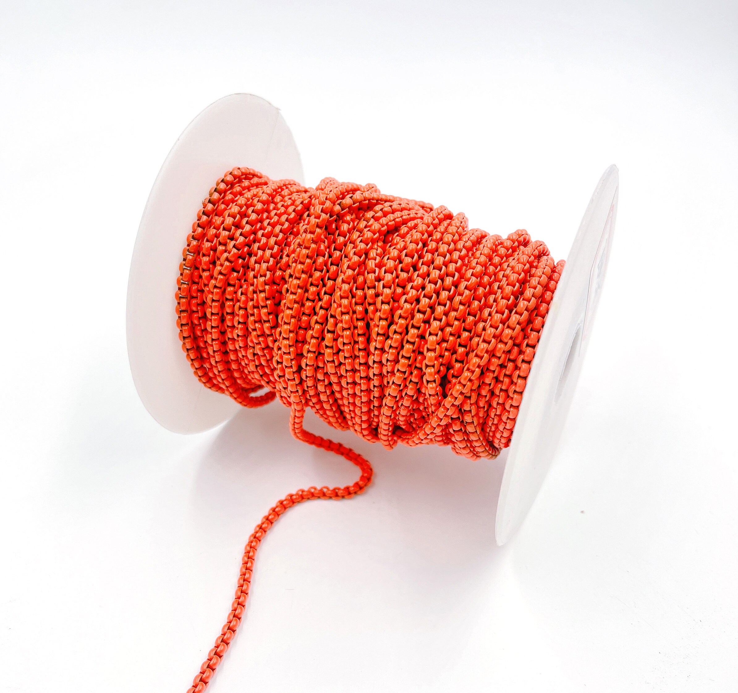 Neon Enamel Box Chain by Yard Enamel Pop Chain Necklaces | Etsy