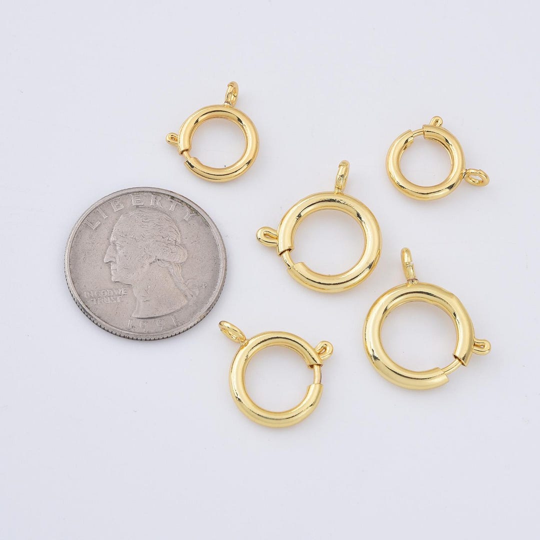 Gold Filled Clasps, Spring Ring Jewelry Findings for DIY Necklace ...