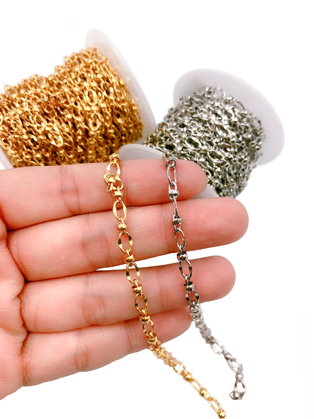 22K Gold Cuban Curb Chain by Foot, Cuban Curb Chain, Wholesale Bulk ...