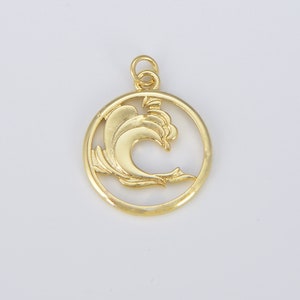Dainty 18K Gold Filled Charm Element Charm Water Fire Earth Wind Charm ...