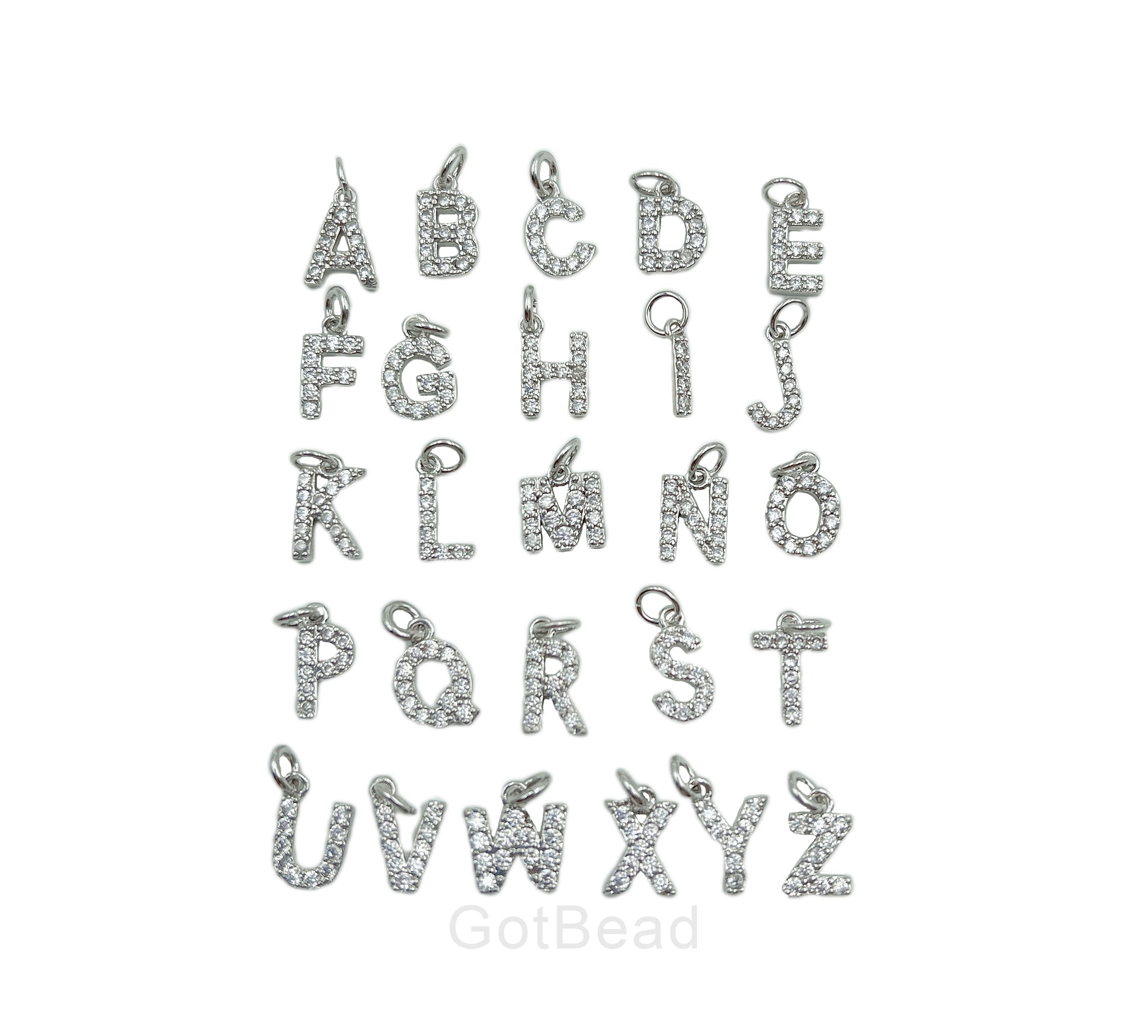 Personalized Initial Charm Initial Pendant Letter Charm | Etsy