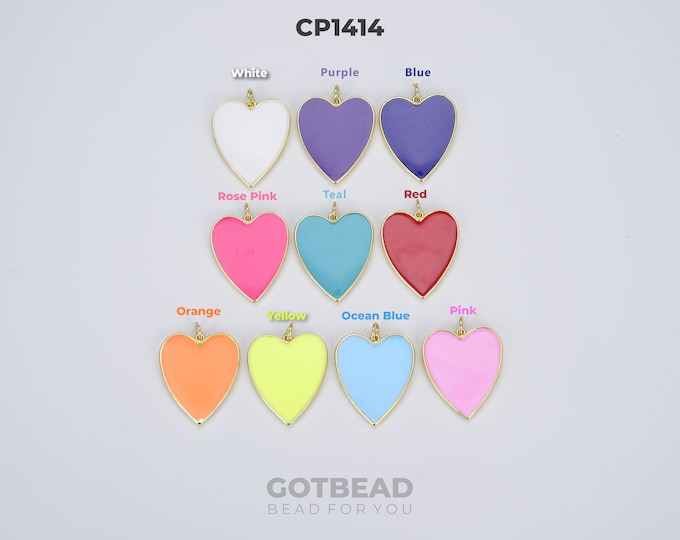 Dainty Neon Heart Charms Enamel Heart Pendant for Necklace - Etsy