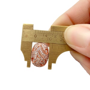 Oval Connector, Oval Spacer Beads, CZ Micro Pave Flat Oval Beads Spacer ...