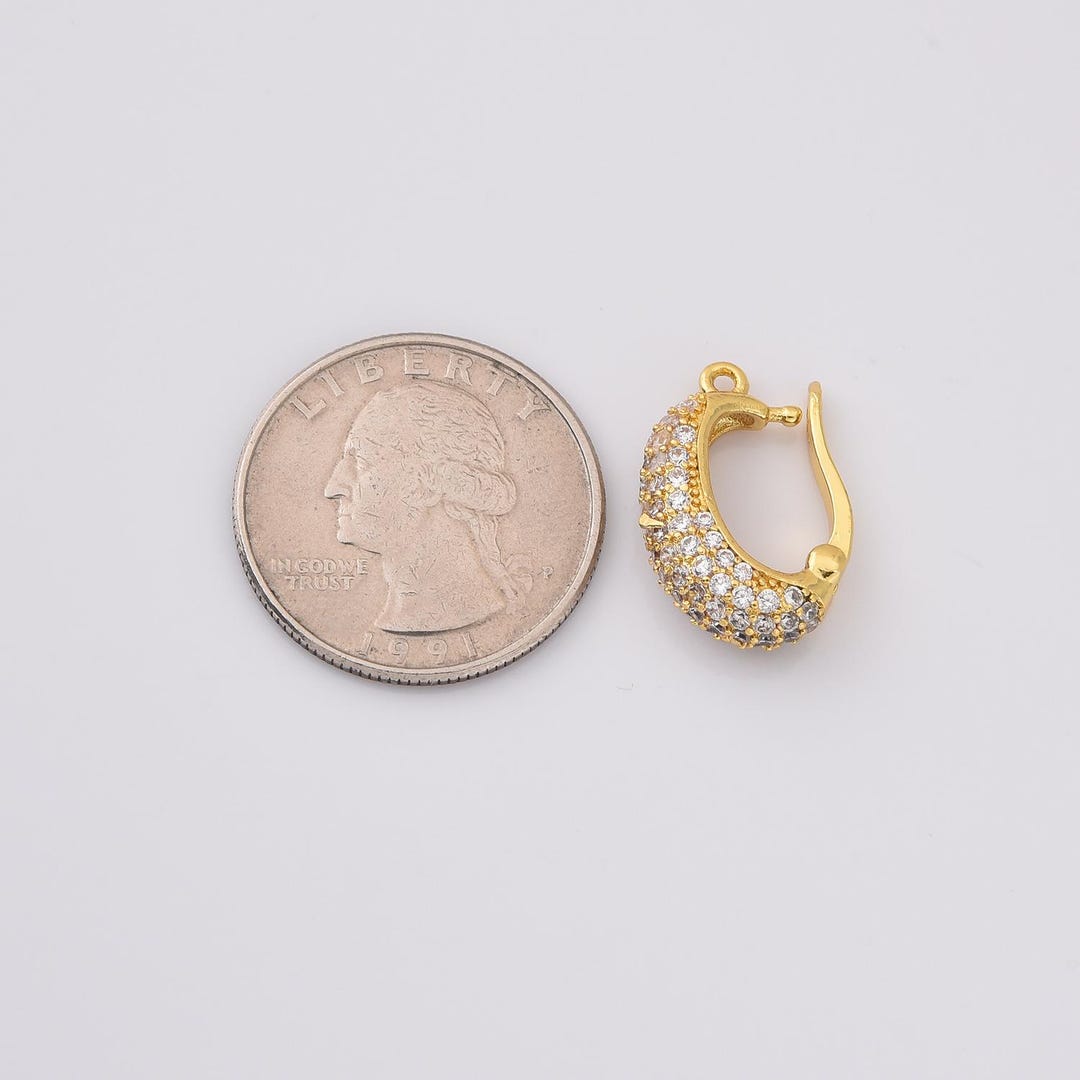CZ Clasp, Micro Pave Clasp, Removable Pendant Bail Clasp, Necklace ...