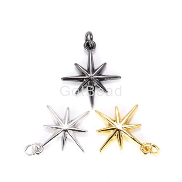 North Star Charm - Etsy