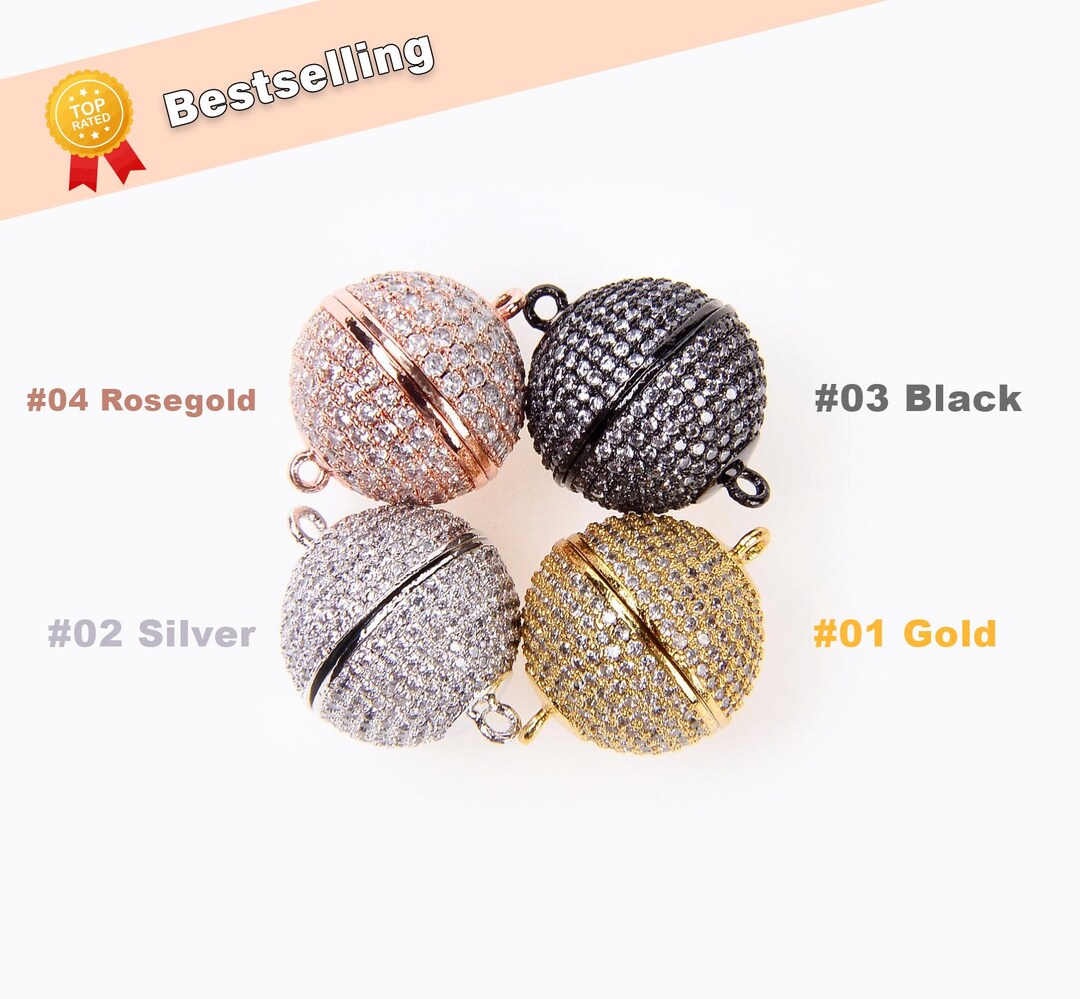 8/10/12/14/16/18MM Gold Magnetic Clasps, Gold Magnetic Clasp, Magnetic Ball Clasps, Magnetic ...