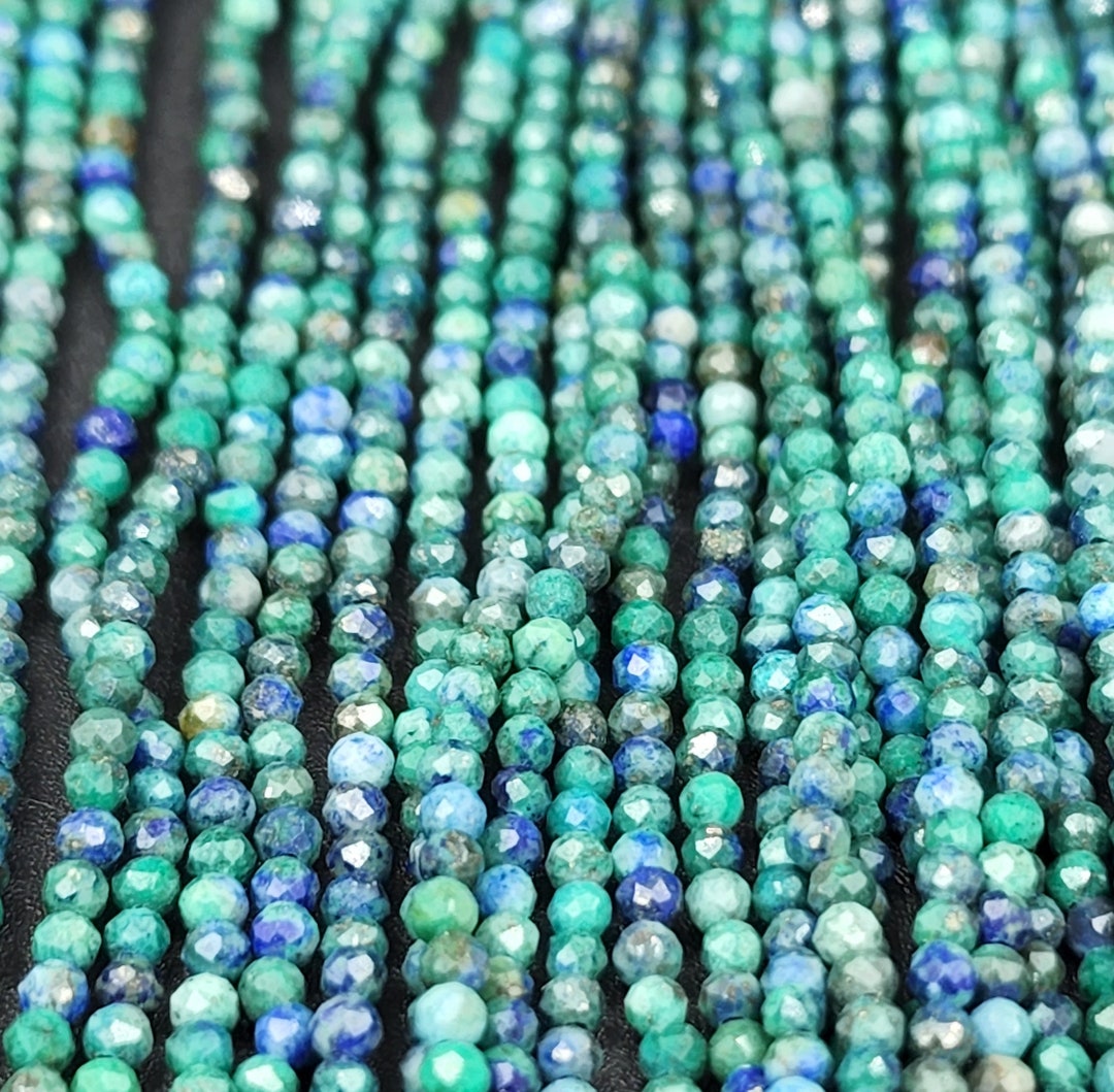 Natural AAA Chrysocolla Gemstone Bead, Round Shape, Gorgeous Turquoise ...