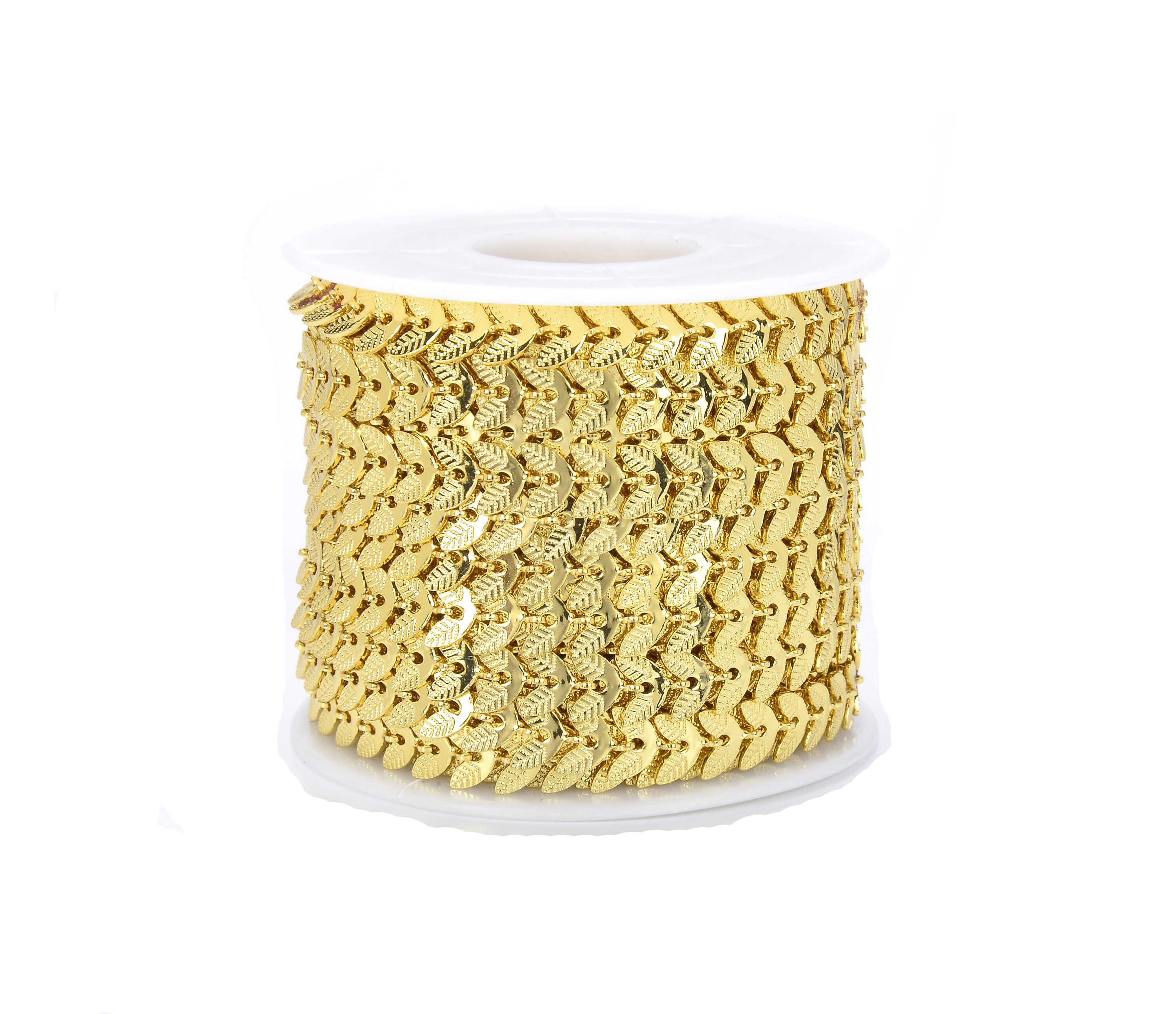 1/3/10 Feet Fishbone Chain Handmade Chain 22K Gold Chevron - Etsy