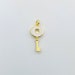 Enamel Colorful Round Ring on Key Shape Pendant, 18K Dainty Gold Filled ...