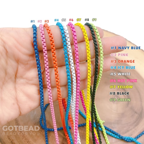 Enamel Chain Box Chain Necklace Enamel Pop Chain Necklaces - Etsy