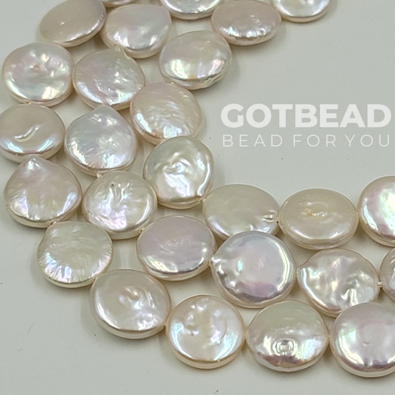 Flat Pearl Beads - Etsy