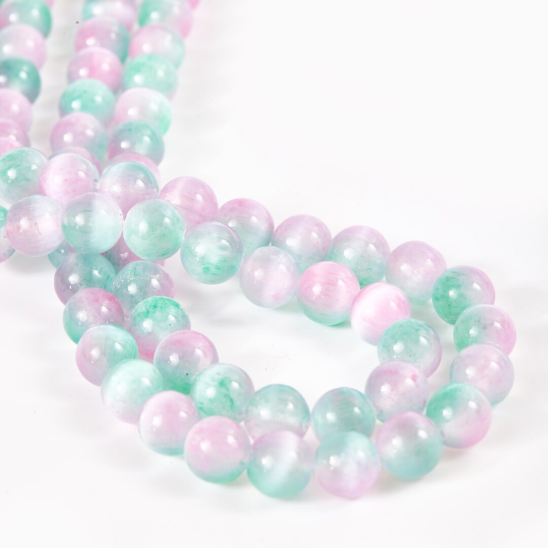 AAA Natural Multi Color Selenite Beads Round Beads 6mm 8mm High Quality ...