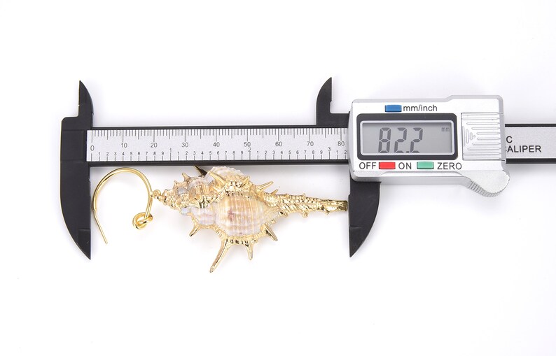 Natural Conch Shell 22k Gold Earrings Conch Shell Earrings - Etsy