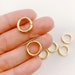 Dainty Gold Spring Gate Ring, Push Gate Ring, 12mm Round Circle Ring ...