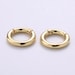 Dainty Gold Spring Gate Ring, Push Gate Ring, 12mm Round Circle Ring ...