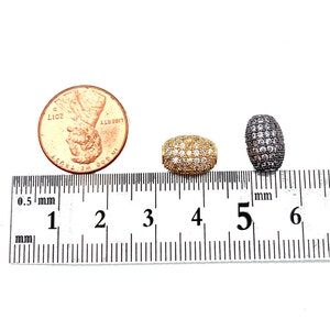 Oval Connector, CZ Micro Pave Oval Beads Spacer, Oval Spacer Beads, DIY ...