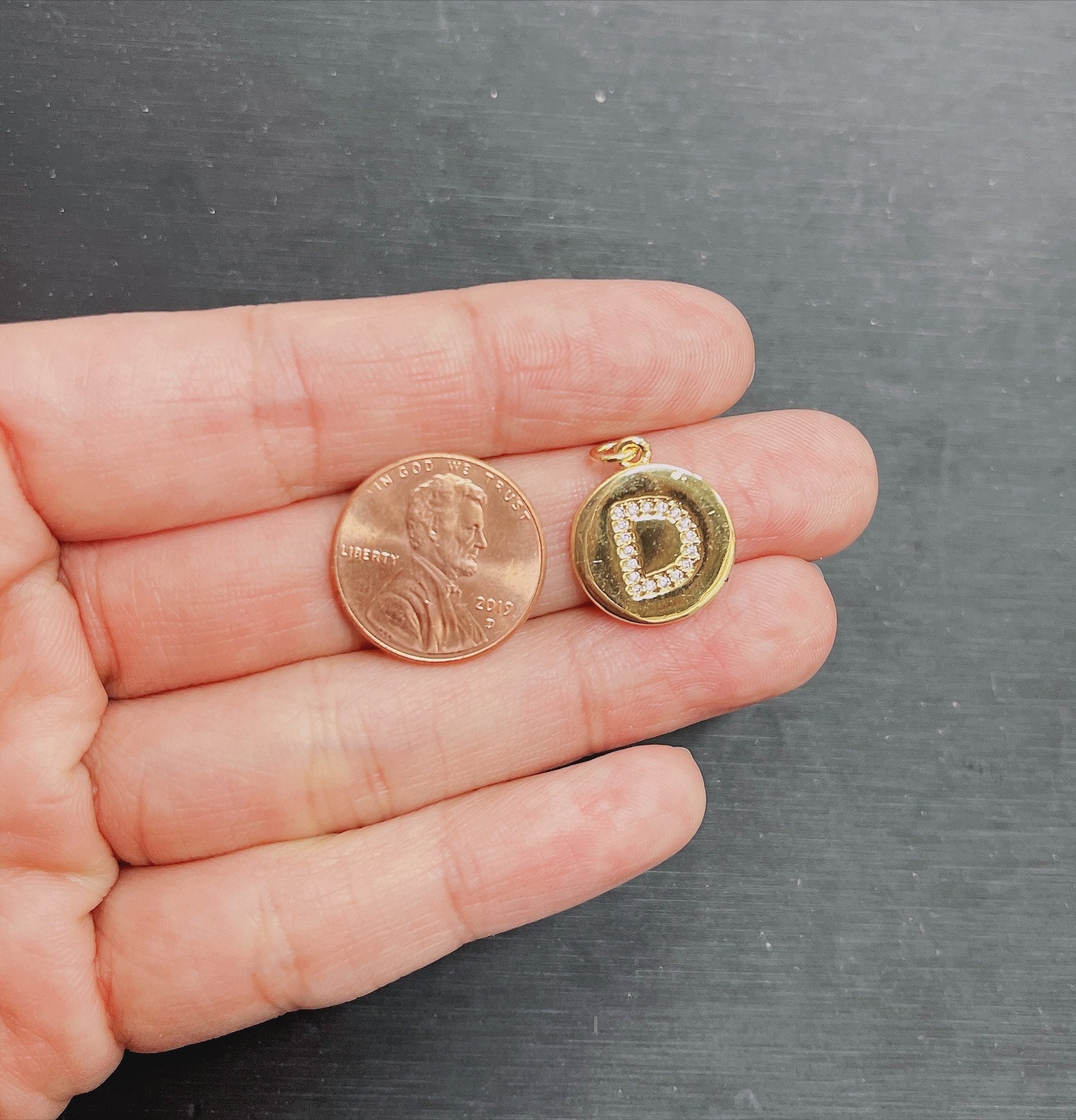 18K Gold Filled Alphabet Gold Letter Necklace Custom Letter Charm Gold ...