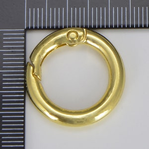 Dainty Gold Spring Gate Ring, Push Gate Ring, 20/24mm Round Circle Ring ...