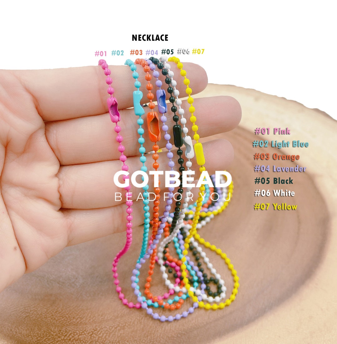 Ball Chain Necklaces 2.0mm Colored Ball Chains. Pendant Chain. Necklace ...