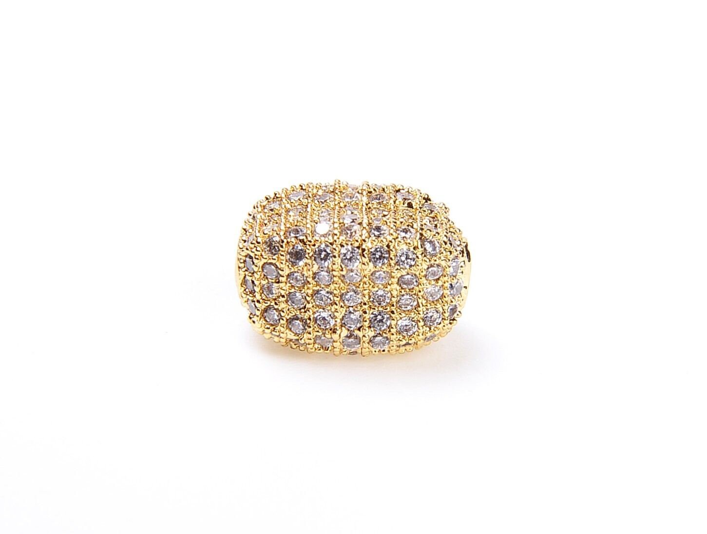 Oval Spacer Beads, Oval Connector, CZ Micro Pave Oval Beads Spacer, DIY ...