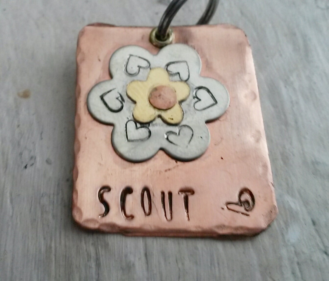 Flower Petal Pet Id Tag - Etsy