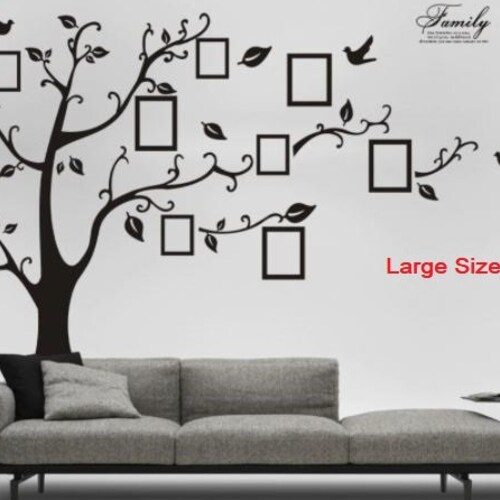 Tree Wall Decals Family Tree Wall Decal Photo Frame Tree Wall - Etsy