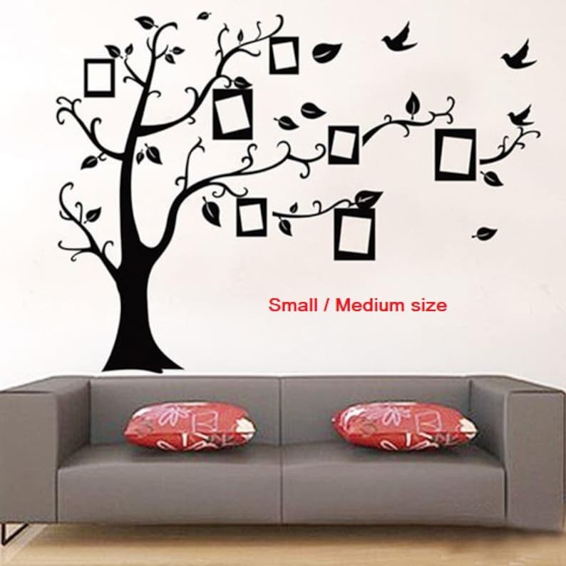 Photo Frame Tree Sticker Family Vinyl Wall Decal Large Art | Etsy