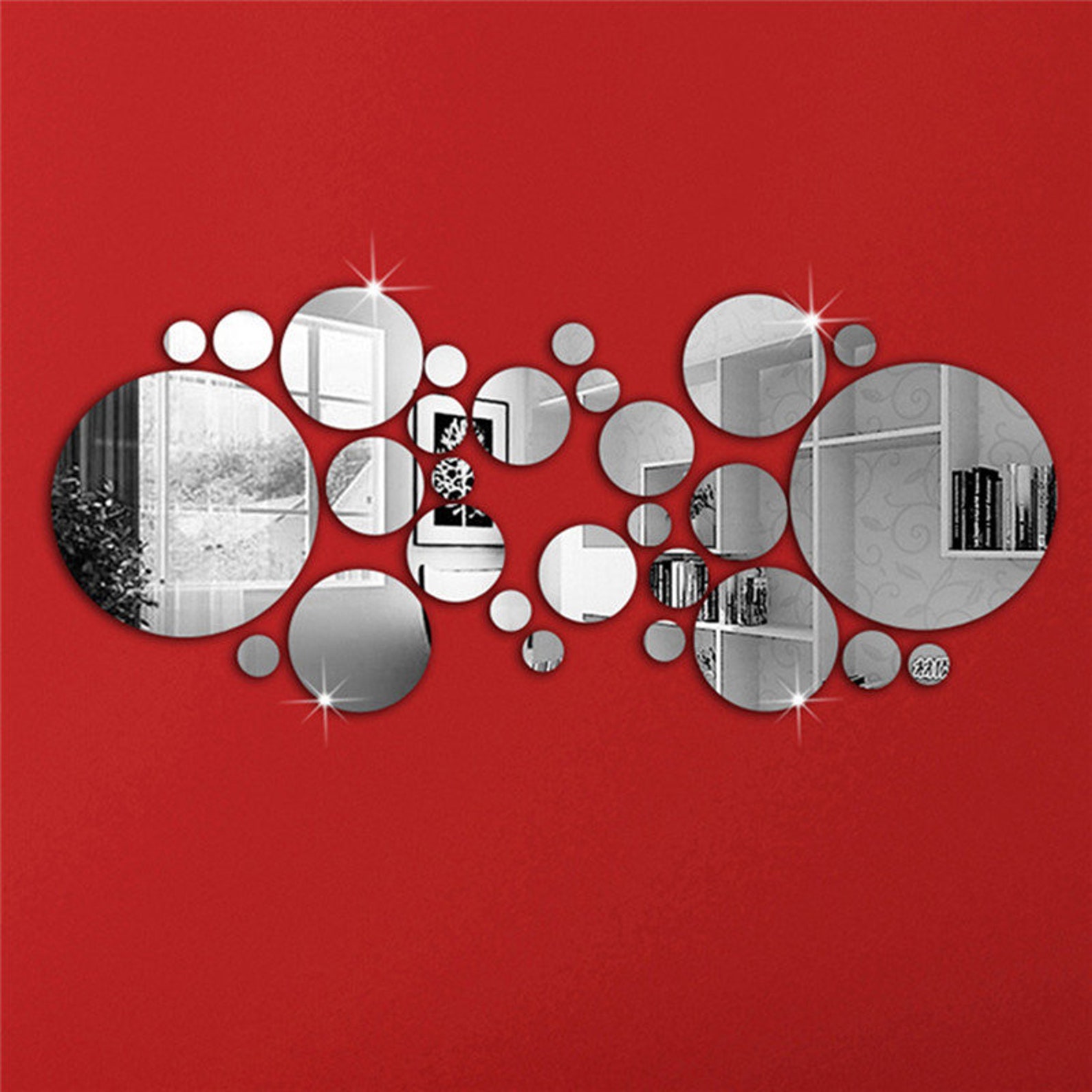Perfect Reflection Circle Mirrors Modern Wall Decals - Etsy