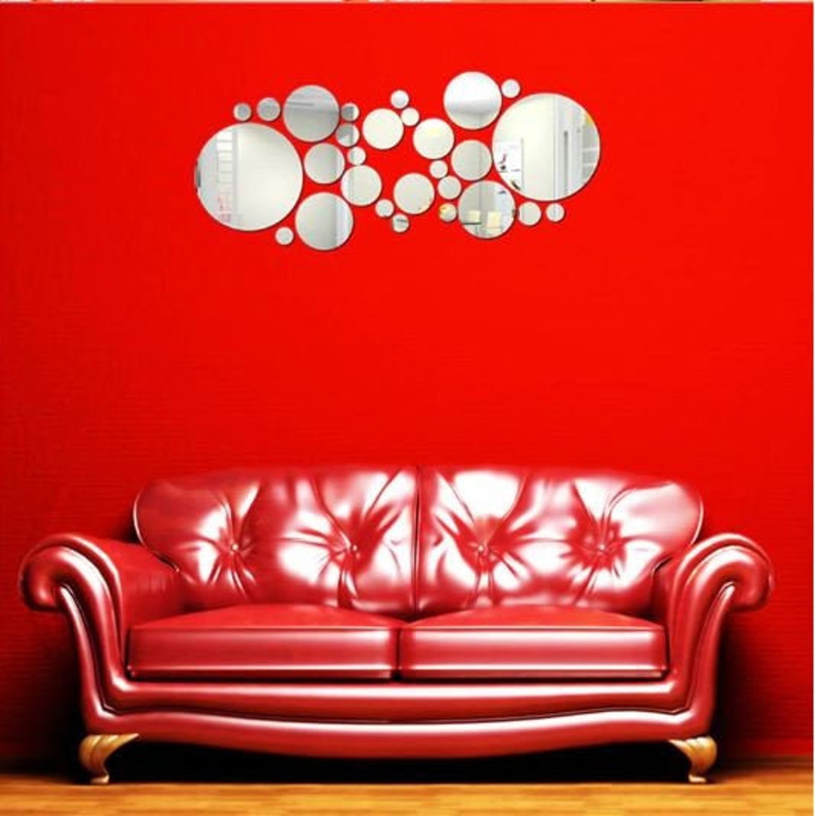 Perfect Reflection Circle Mirrors Modern Wall Decals - Etsy