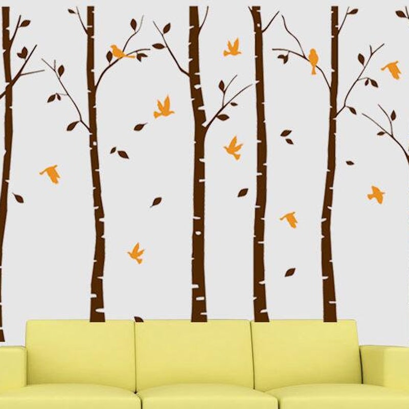 Birch Tree Decal - Etsy