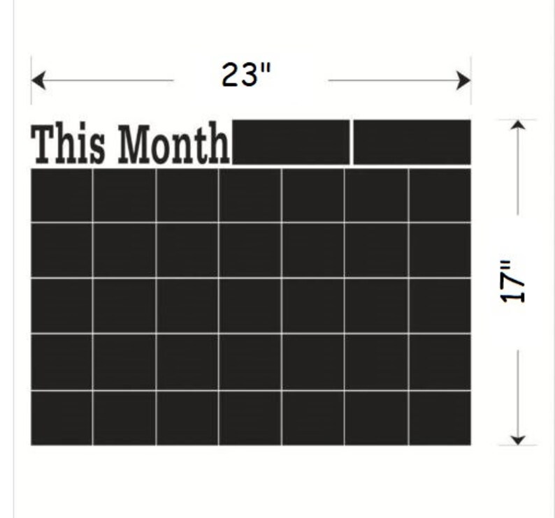 Work From Home Home School Black Chalk Board Calendar Wall - Etsy