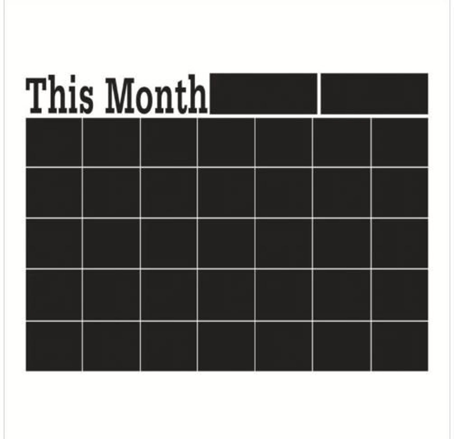 Work From Home Home School Black Chalk Board Calendar Wall - Etsy