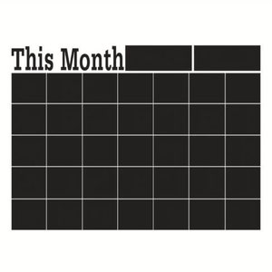 Work From Home Home School Black Chalk Board Calendar Wall Decal This ...