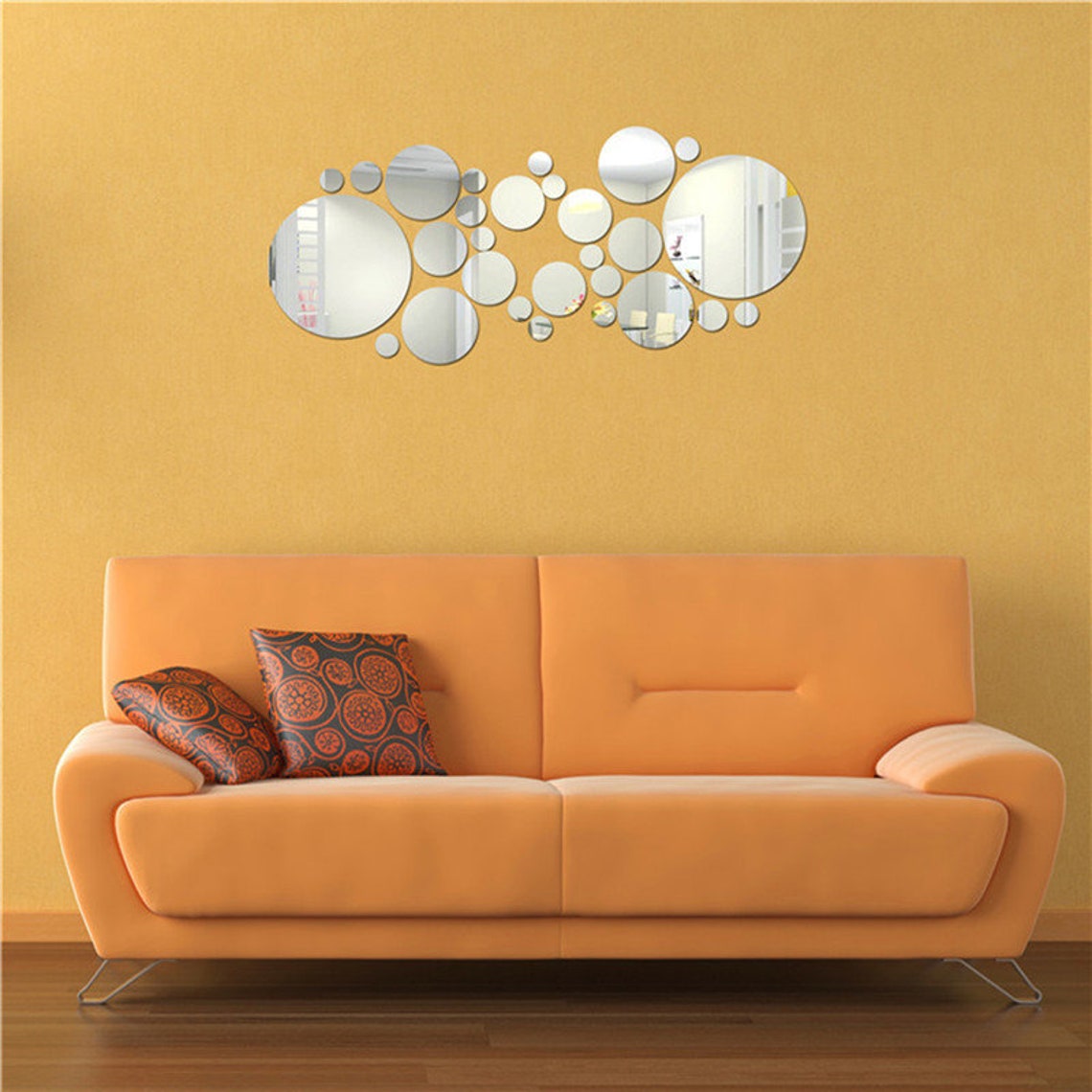 Perfect Reflection Circle Mirrors Modern Wall Decals - Etsy