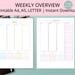 Weekly Overview Printable-weekly Planner-weekly Schedule-2020 Schedule ...