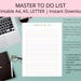 Master to Do List-a4, A5, Letter-to Do List-checklist-master List-task ...