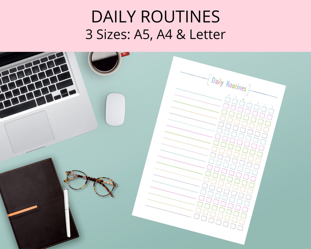 Daily Routines Daily Planner Routines Daily Organizer - Etsy