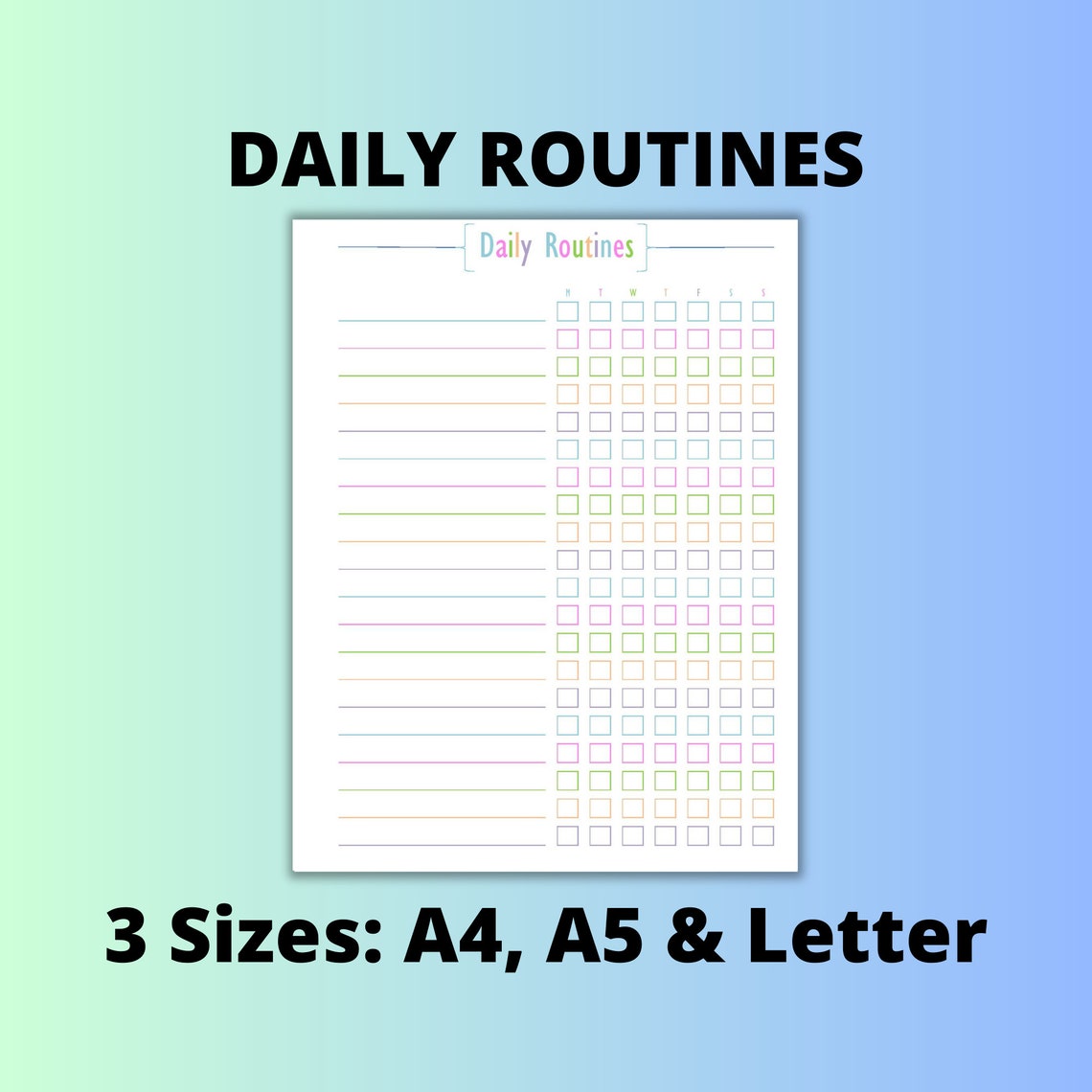 Daily Routines Daily Planner Routines Daily Organizer - Etsy