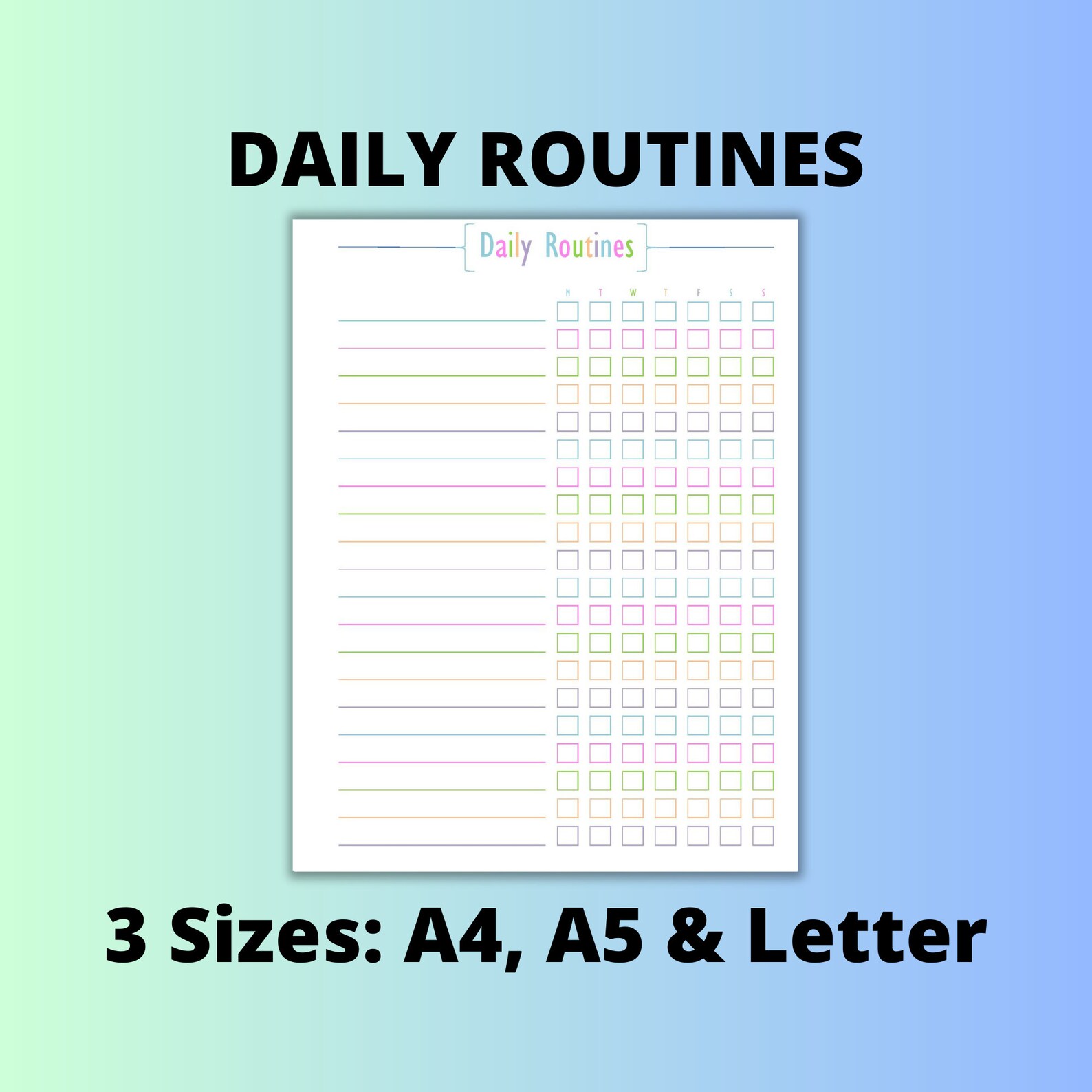 Daily Routines Daily Planner Routines Daily Organizer - Etsy