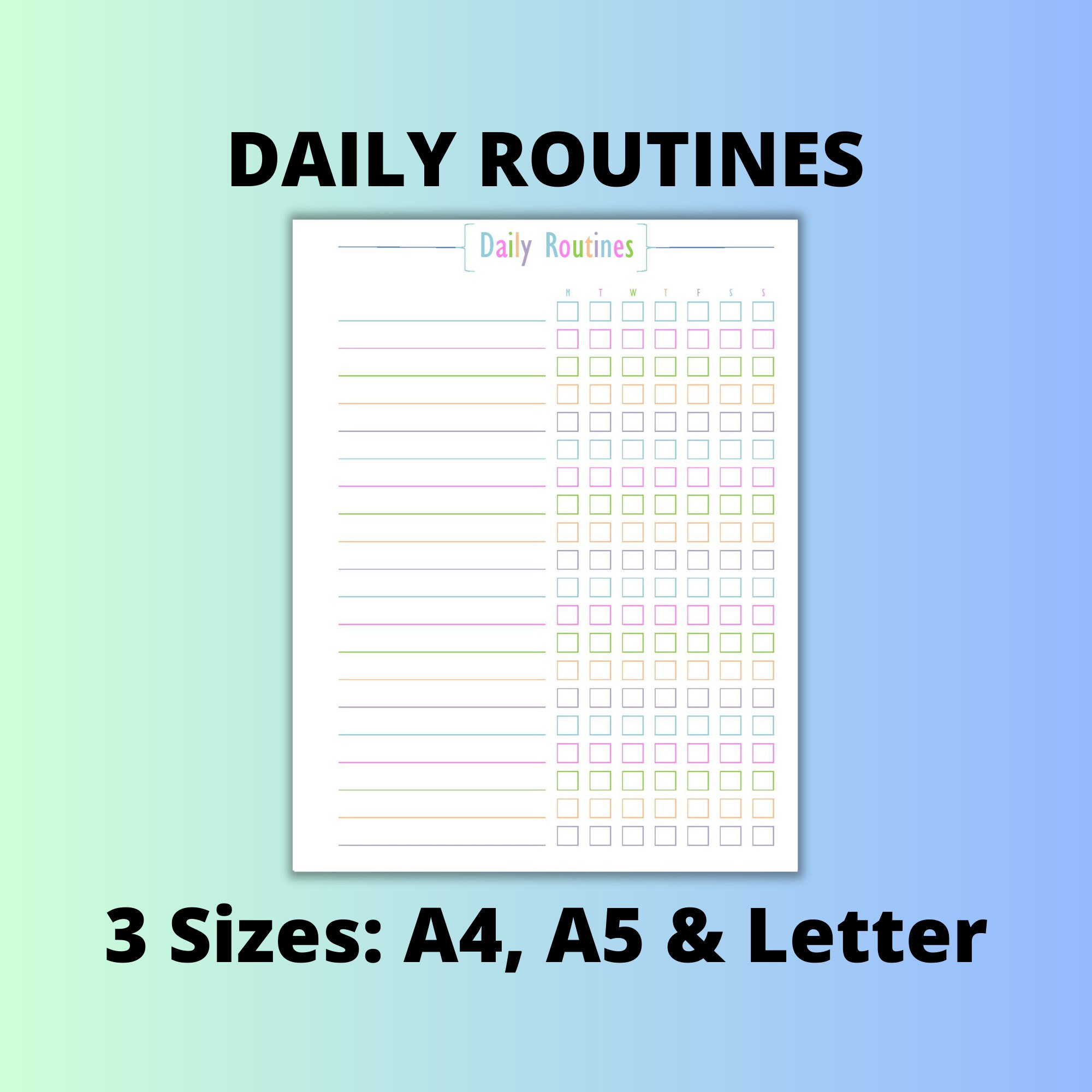 Daily Routines Daily Planner Routines Daily Organizer - Etsy