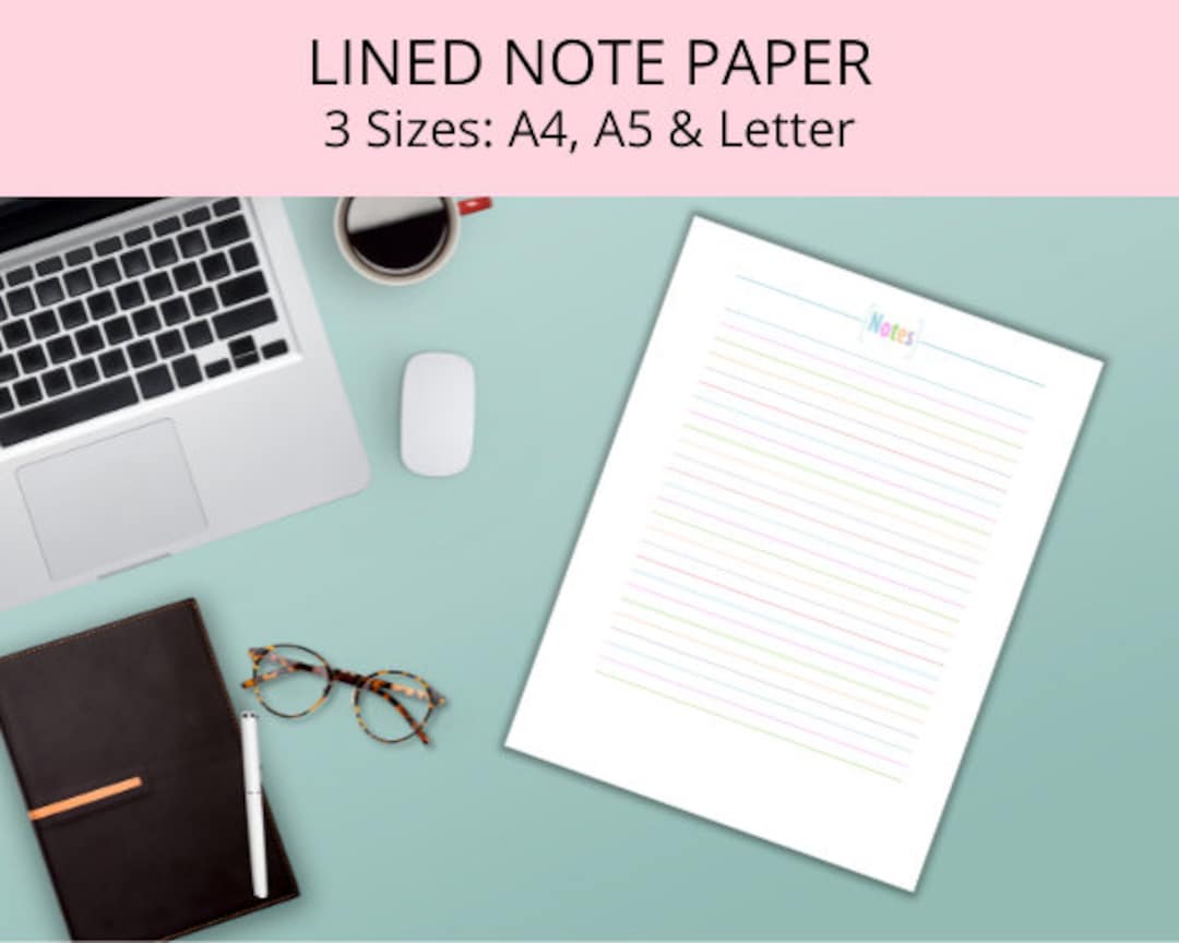 Note Paper-a4 A5 Letter-lined Paper-planner Paper-lined - Etsy