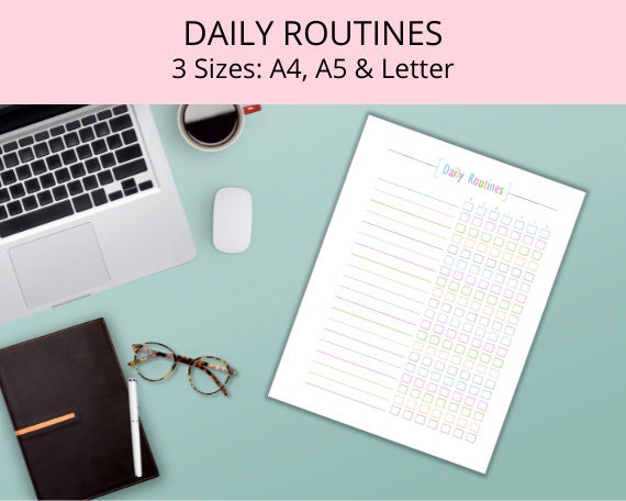 Daily Routines Daily Planner Routines Daily Organizer A4 A5 LETTER - Etsy