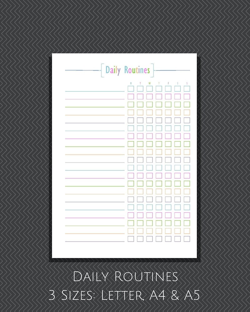 Daily Routines Daily Planner Routines Daily Organizer | Etsy