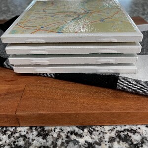 Set of 4, Custom Map Coasters - Etsy