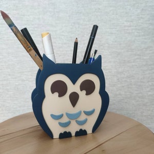 Owl Pencil Holder, Pencil Case, Nurcery Animal Organizer, Sleeping ...