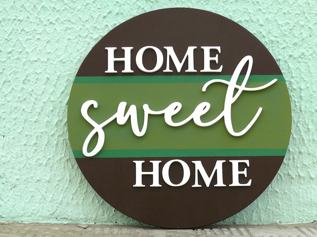 Wall Art,home Sweet Home Door Hanger, Home Sweet Home Sign ...